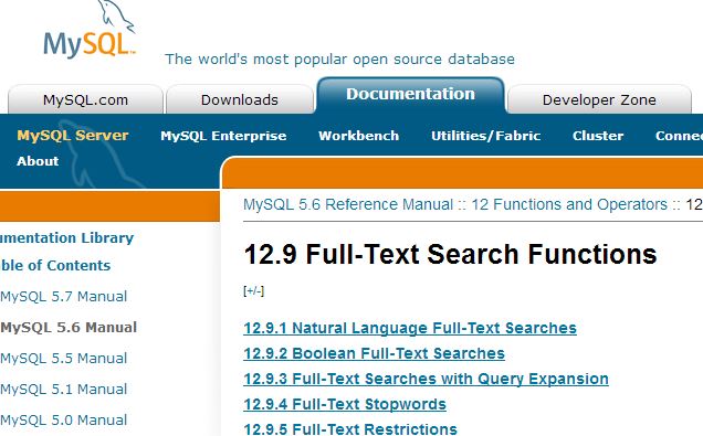 MySQL Full-Text Search